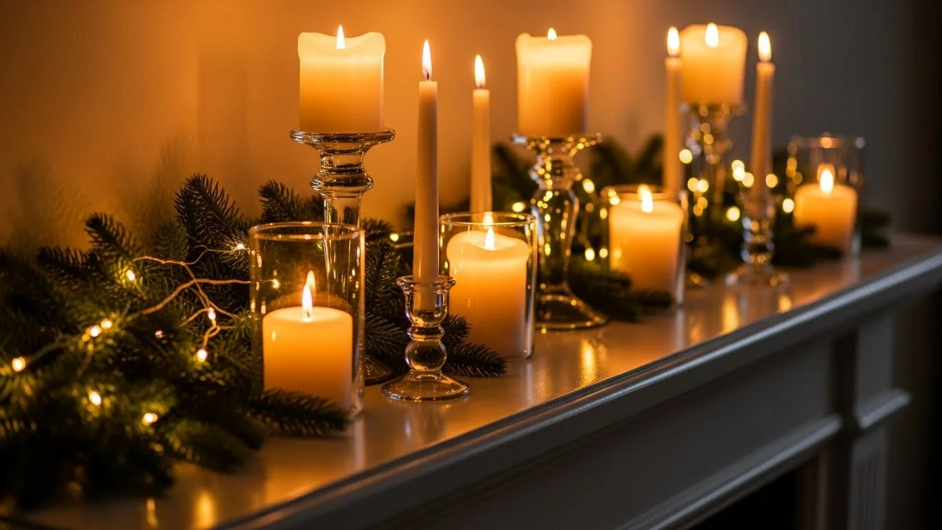 24 Elegant Christmas Candle Display Ideas That Glow All Night ...