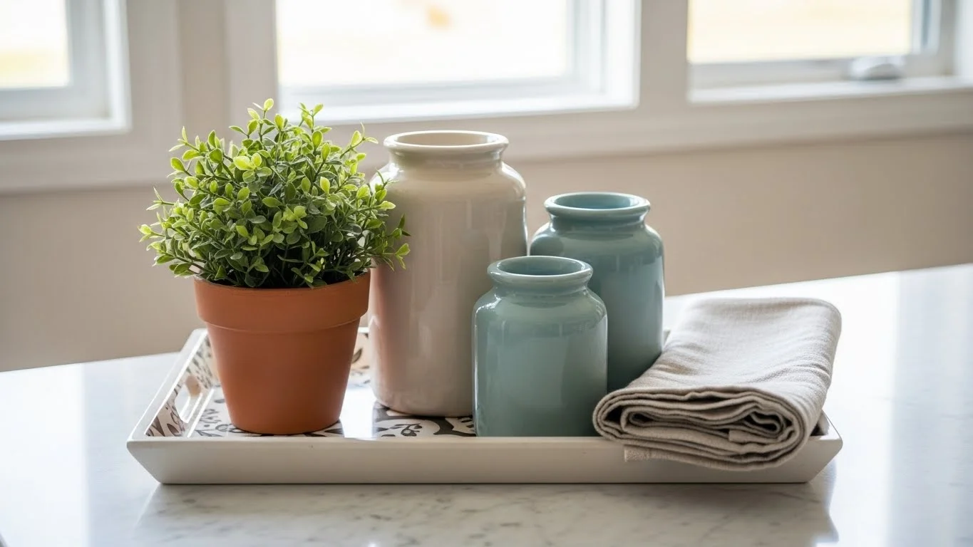 How to Decorate a Kitchen Using Decorative Trays - decorteacher.com
